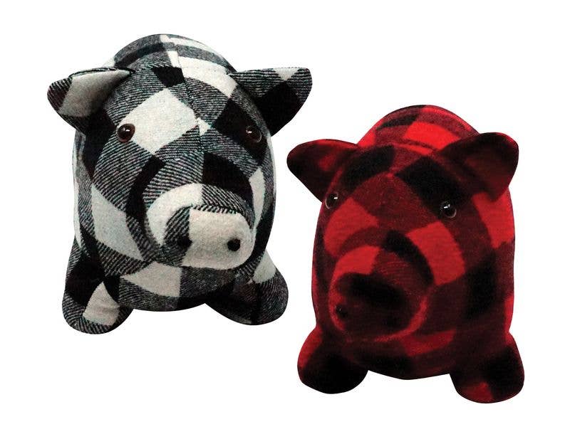 Plaid Pig Doorstop | The Cozy Nest
