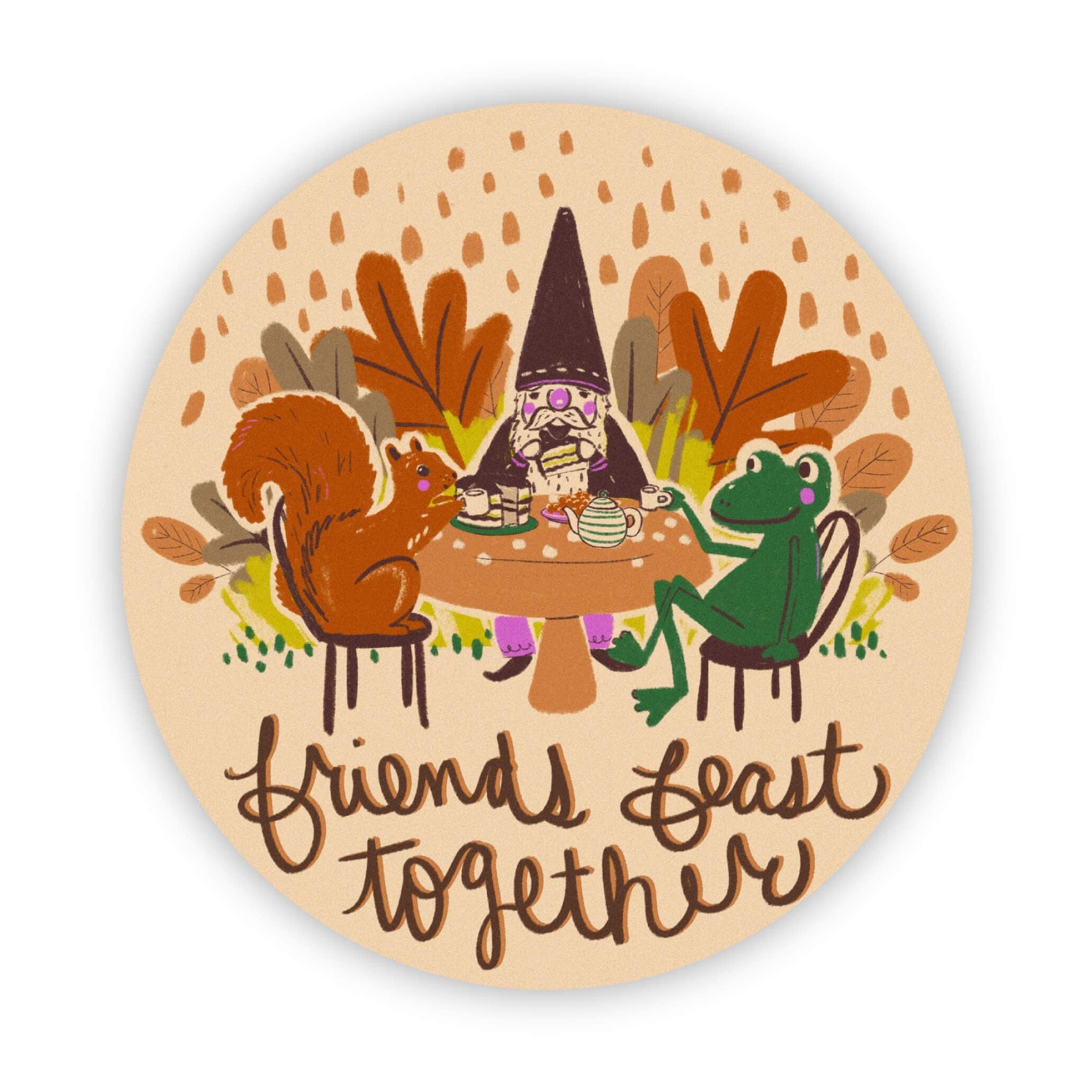 Big Moods - "Friends feast together" fall sticker | The Cozy Nest